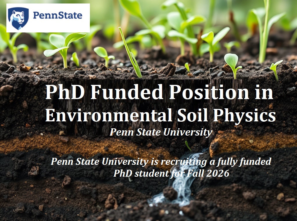 PhD Position in Environmental Soil Physics at Penn State