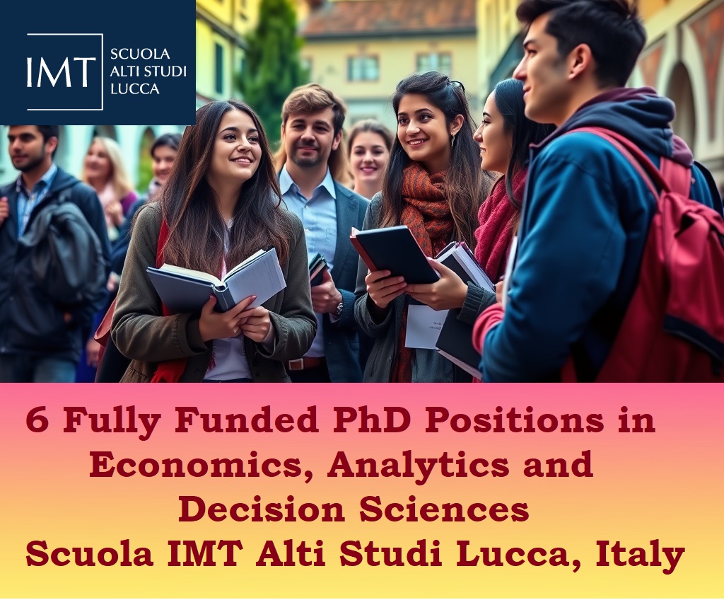 6 PhD Fully Funded Positions in Economics and Analytics - Italy